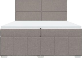 Box spring postel s matrací taupe 200x200 cm textil 3294072
