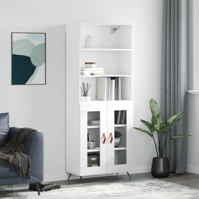 Skříň highboard bílá 69,5 x 34 x 180 cm kompozitní dřevo