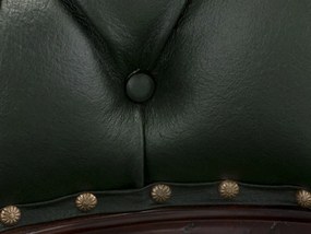 Křeslo z mahagonu Chesterfield pravá kůže III
