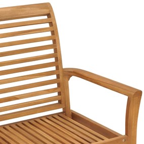 vidaXL Zahradní lavice se zelenou poduškou 112 cm masivní teak