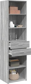 Skříň highboard šedá sonoma 50 x 42,5 x 185 cm kompozitní dřevo 3281460