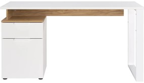 Pracovní stůl s bílou deskou 61x140 cm Hasselt – Germania