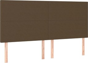 Box spring postel s matrací tmavě hnědá 180x200 cm textil 3136456