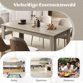 Costway Jídelní stůl dřevěný velký obdélníkový – 160 × 80 cm, přírodní