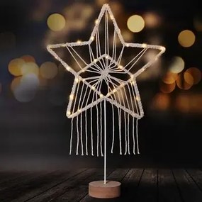 Solight LED vánoční hvězda stolní / pletená / 35x LED / 2x AAA