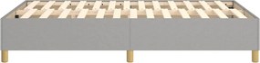 Rám postele s boxspringem světle šedá 120 x 200 cm textil 3120945