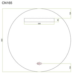 Mereo zrcadlo kulaté 80 cm s LED osvětlením CN165