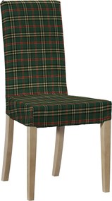 Potah na židli IKEA  Harry, krátký barva zelená látka vzorované