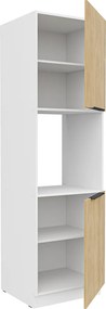 CREMONA bc | vysoká skříňka 60 DP-210 2F na vestavnou troubu | 60 cm | bílá/cremona