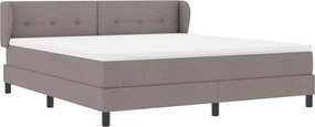 Postel s boxspringem s čelo Taupe 180 x 200 cm textil 3340042