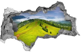 Wallmuralia Nálepka fototapeta 3D výhled Zelené vrcholky 95x73 cm