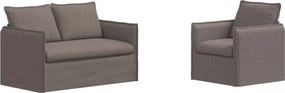 Set pohovek 2 ks Taupe Textil 3407527