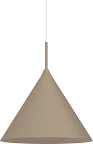 Závěsné svítidlo Capital, 1x tmavě obéžové kovové stínítko, (fi 32cm), be