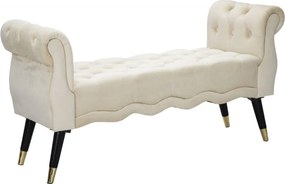 Lavice Paris 120 cm samet béžová/zlatá