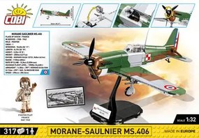 COBI 5724 Francouzský stíhací letoun Morane-Saulnier MS.406 / 1:32 / 3