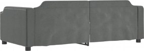 Válenda s přistýlkou tmavě šedá 90 x 190 cm textil 3197645
