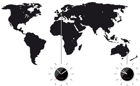 Clocker Nalepovací hodiny Worldtime Barva ciferníku: Černá