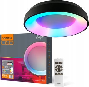 Led Závěsné Svítidlo Stmívatelné S Dálkovým Ovládáním Videx Led Edge Rgb 72W Černé