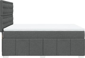 Box spring postel s matrací tmavě šedá 160x200 cm textil 3291734