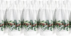 KRÁTKÁ VÁNOČNÍ ZÁCLONA NA PÁSCE XMAS8 150X30 CM VZOROVANÁ