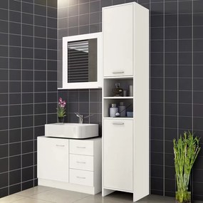 Casaria Koupelnová skříňka bílá 180 x 30 x 30 cm 100510