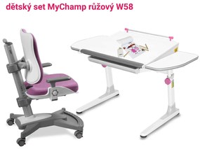 Mayer Dětský set růžový MyChamp - Profi bílý s bílou podnoží