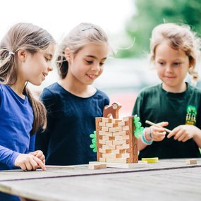 Bigjigs Toys Dřevěná motorická hra Padající džungle