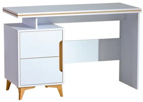 MAXIVA Psací stůl - GAPPA GA12, matná bílá/jasan