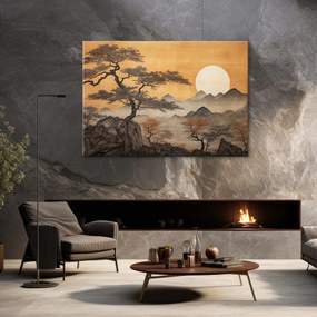 Gario Obraz na plátně Japonská horská krajina a stromy Rozměry: 60 x 40 cm