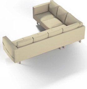Potah na pohovku IKEA Norsborg rohová 5-místná barva krémová látka lesklé, pletený vzor