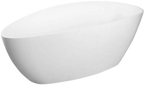 Gelco, ELIPSIE - vana, 1570x700x560mm, litý mramor, objem 260l, bílá lesk, GVEL1570