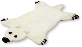Wooline Předložka z ovčích kůží, tvar lední medvěd 125 x 75 cm