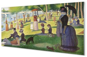 Skleněný panel Art setkání u jezera 140x70 cm