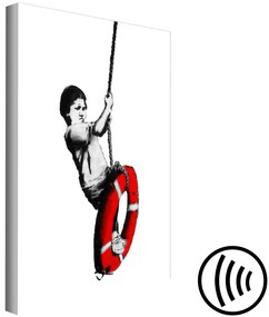 Obraz Banksy: Chlapec na laně (1 panel) vertikální