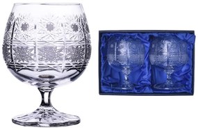 Onte Crystal Bohemia Crystal ručně broušené sklenice na rum, brandy a koňak 500pk 250 ml 2KS