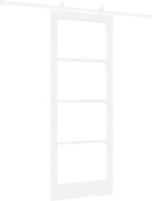 Posuvné dveře ORKDAL 83 x 211 cm Masivní borové dřevo a sklo 3332084