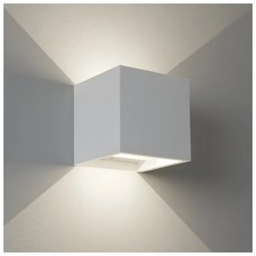 Nástěné 2x6W LED svítidlo s nastavitelným úhlem, bílé, teplá bílá