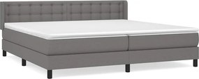 Box spring postel s matrací tmavě šedá 200x200 cm textil 3130058