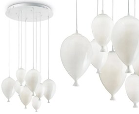 Ideal Lux Závěsné svítidlo CLOWN SP8 BIANCO