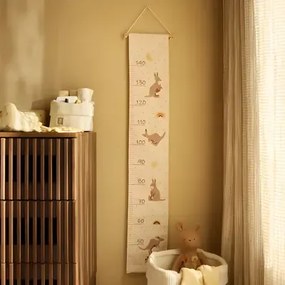 Jollein Metr růstový závěsný Kangaroots / do 140 cm / 120 × 20 cm