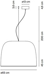 Marset A681-270 Djembé 65.35, červené závěsné svítidlo, 28,5W LED 2700K stmívatené, prům. 65cm