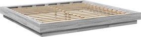 Rám postele šedý sonoma 200 x 200 cm kompozitní dřevo 3281166