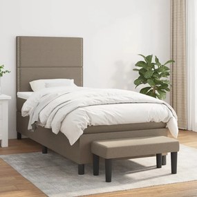Box spring postel s matrací taupe 90x200 cm textil 3136489