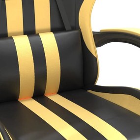 Petromila Herní židle černá a zlatá umělá kůže