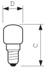Žárovka do trouby Philips Appliance 25W E14 T25 do 300° C
