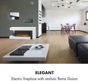 Klarstein Studio Light & Fire 2, elektrický krb, 1000/2000 W, MDF, dálkové ovládání, bílý