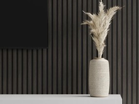Mexen Lam-F, akustické stěnové lamely 275 × 30 cm, plstěný podklad 8 mm, technická dýha, ořech stříbřitý, S105-275307-3015-009