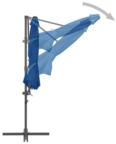 vidaXL Konzolový slunečník s ocelovou tyčí azurově modrý 300 cm