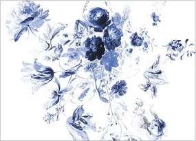 Tapeta Royal Blue Flowers III
