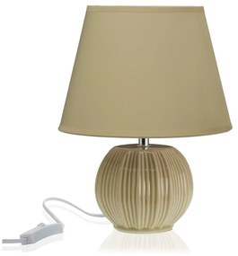 Béžová stolní keramická lampa Versa